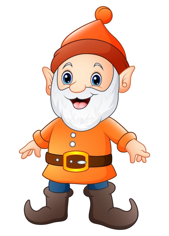 Cartoon happy dwarf stock vector. Illustration of pointing - 92012524