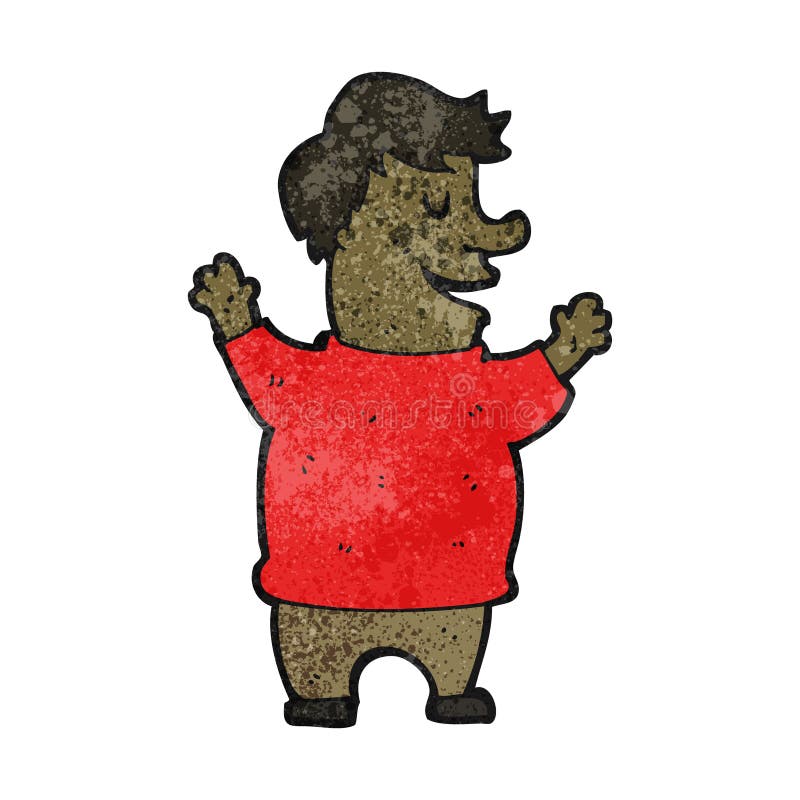 Cartoon happy fat man stock vector. Illustration of funny - 38056236