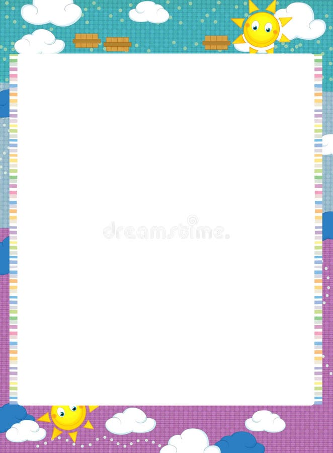 Cartoon Happy and Funny Frame for Children Stock Illustration ...