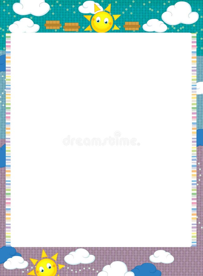 Cartoon Happy and Funny Frame for Children Stock Illustration ...