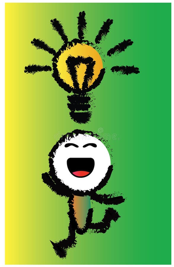 Cartoon get idea stock vector. Illustration of power - 50971311