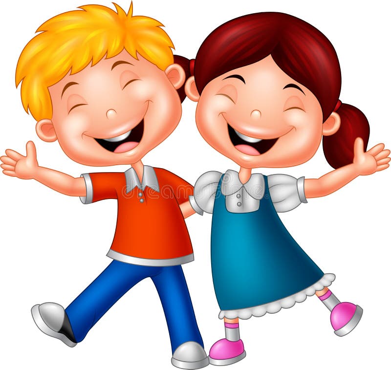 Cartoon happy kids stock vector. Illustration of naive - 90768181