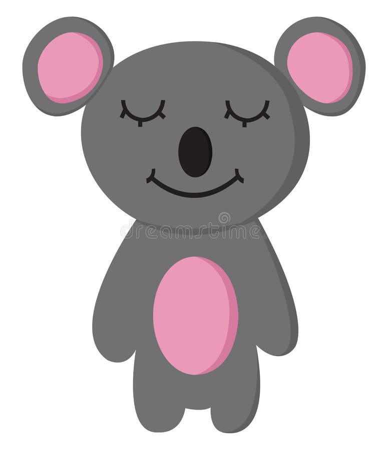 Happy Koala Cartoon Vector Design Illustration. Smiling Koala Stock ...