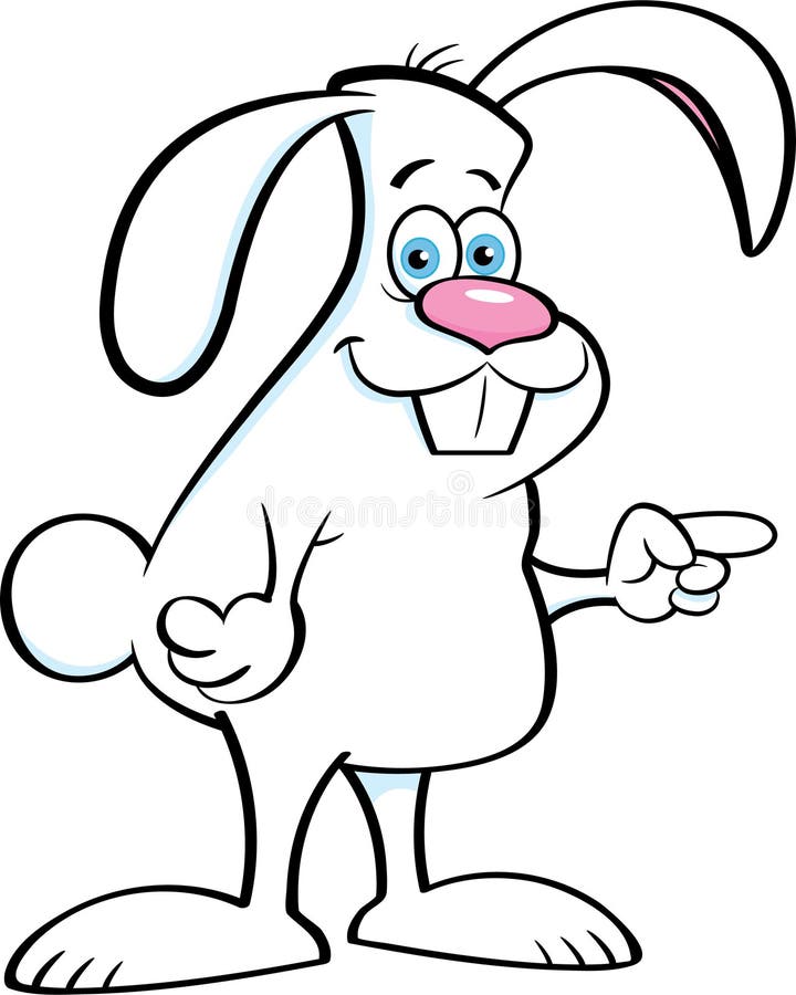 Rabbit Pointing Stock Illustrations – 707 Rabbit Pointing Stock ...