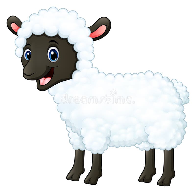 Cartoon Happy Sheep Smiling Stock Vector - Illustration of comic ...