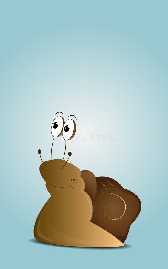Cartoon happy snail stock vector. Illustration of abstract - 50915877