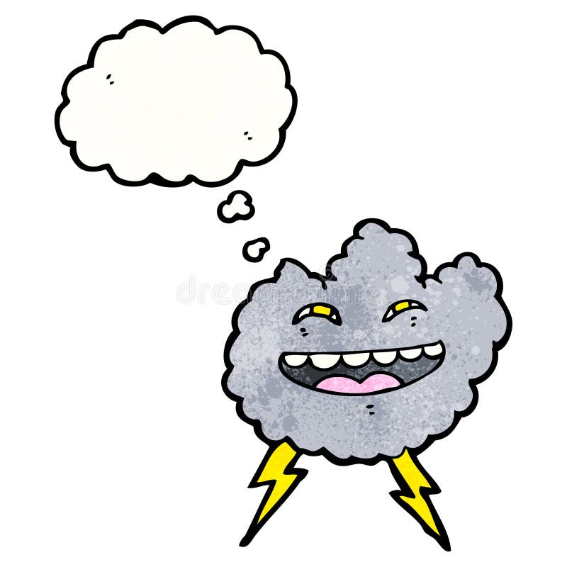 Cartoon happy storm cloud stock vector. Illustration of character ...