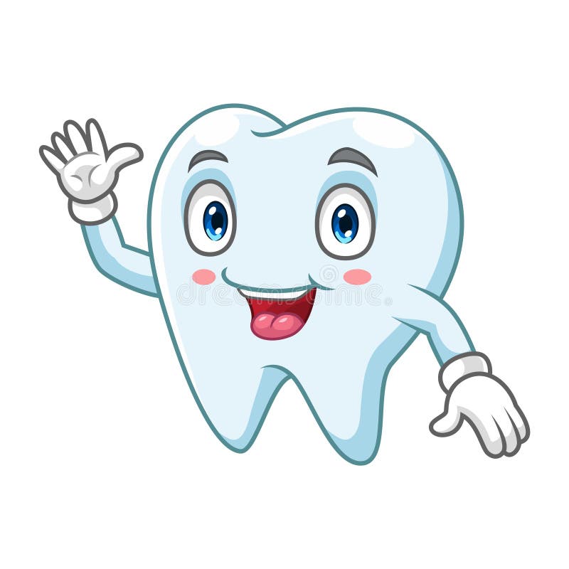 Cartoon Happy Tooth on White Background Stock Illustration ...