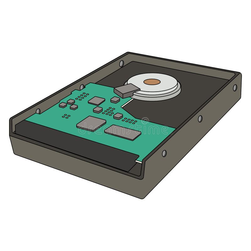 Hard Disk Drive Vector Illustration Stock Vector - Illustration of disk ...