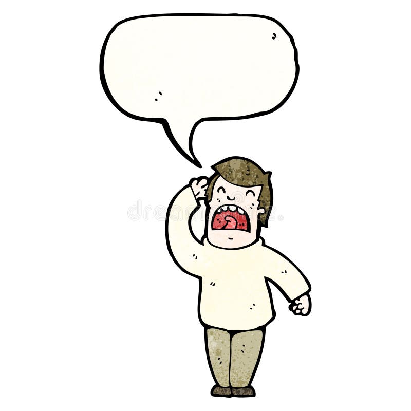 Cartoon Hard of Hearing Man Stock Vector - Illustration of clip, grunge ...