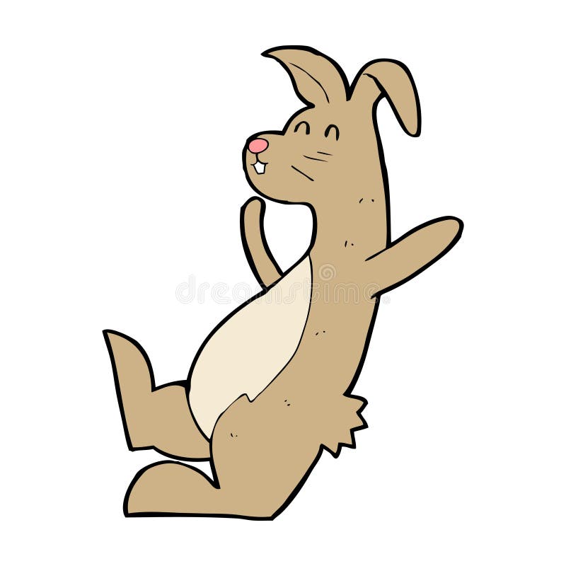 Cartoon hare stock vector. Illustration of happy, rough - 37016480