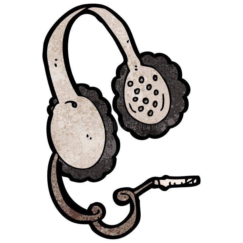 Cartoon headphones stock vector. Illustration of grunge - 38086644