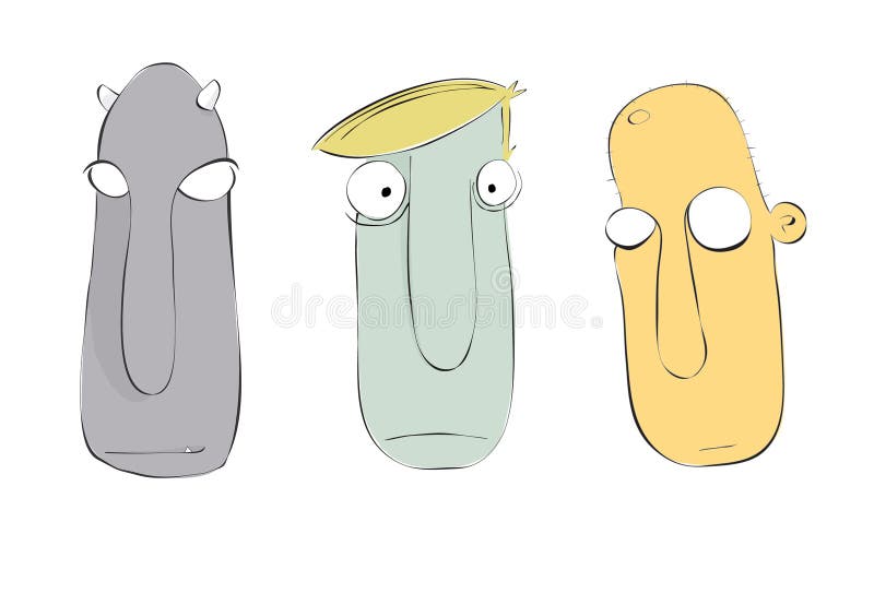 Cartoon heads stock vector. Illustration of book, cartoon - 7059807