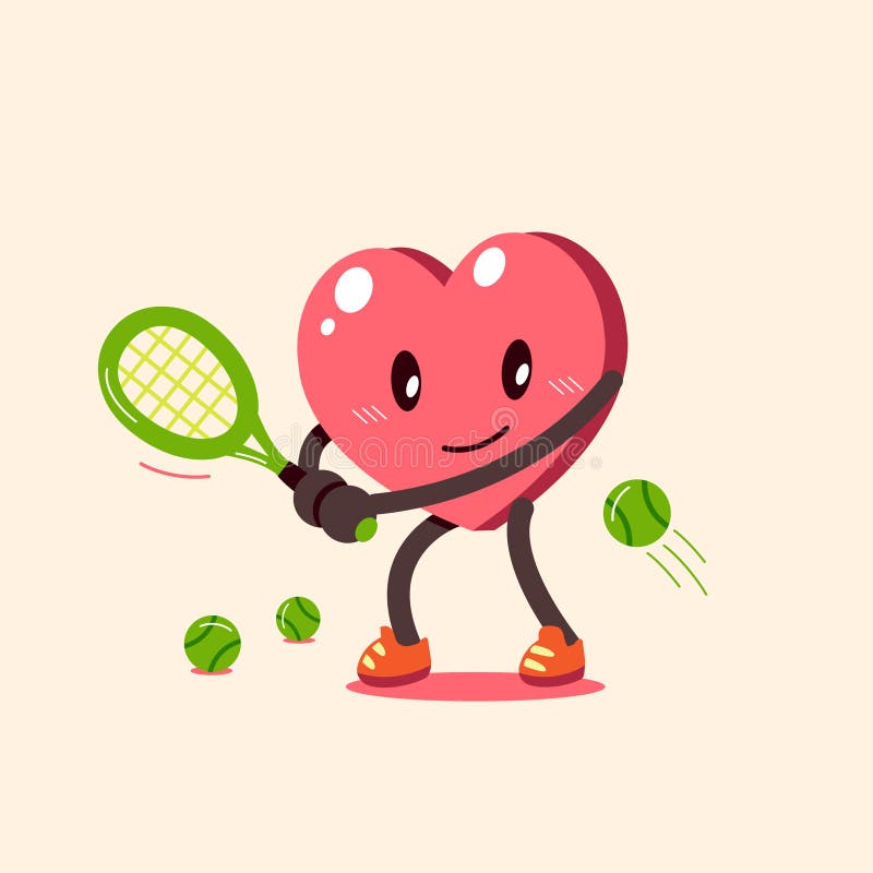 Love Tennis Racket Character Cartoon Stock Illustrations – 79 Love ...