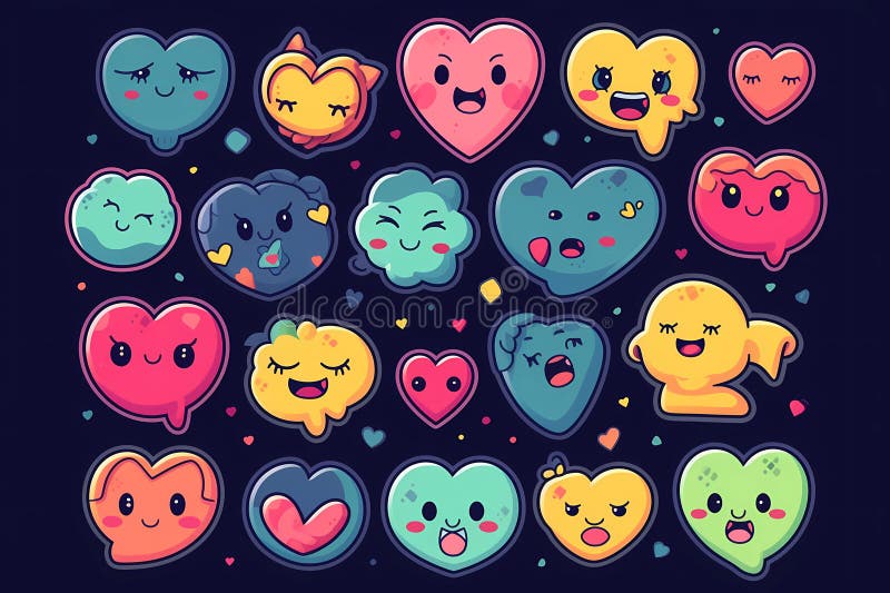 A Cartoon Heart with Different Colors and the Words Love on it AI ...