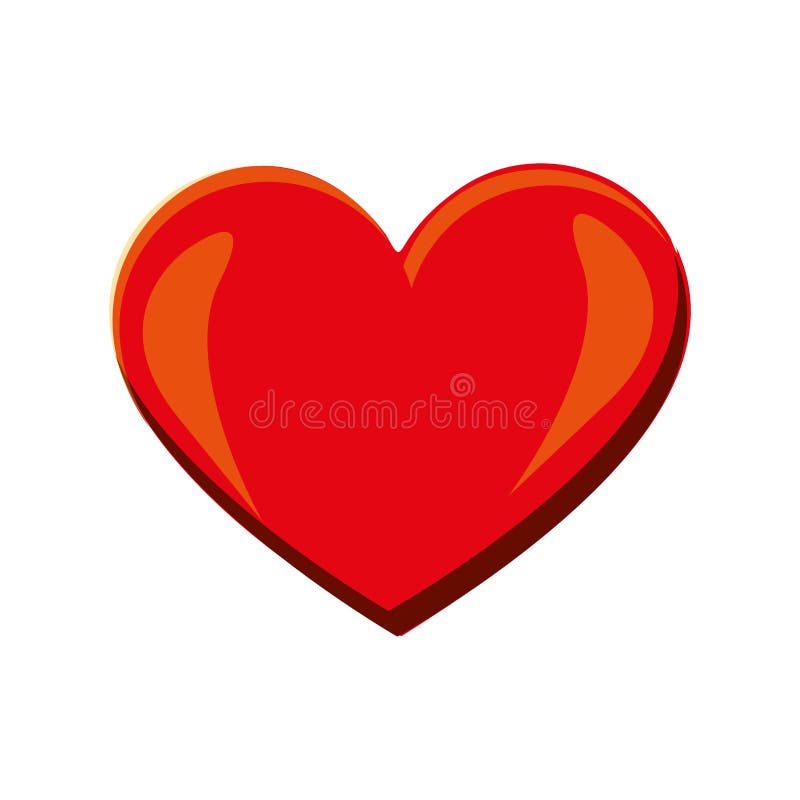 Cartoon heart icon image stock vector. Illustration of feelings - 79569203