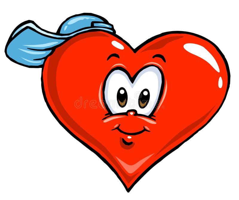 Cartoon Heart Illustration - Coloring Stock Illustration - Illustration ...