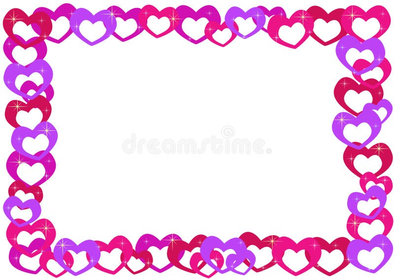Cartoon hearts frame stock vector. Illustration of tenderness - 10542645