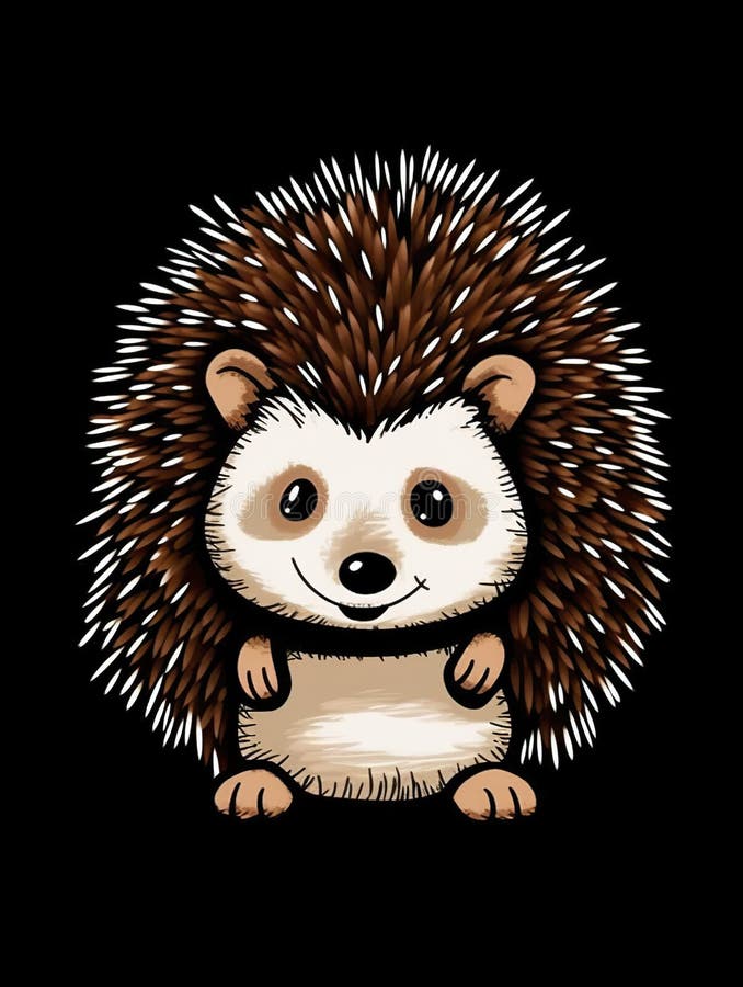 A Cartoon Hedge with Big Blue Eyes. Generative AI Image. Stock Image ...