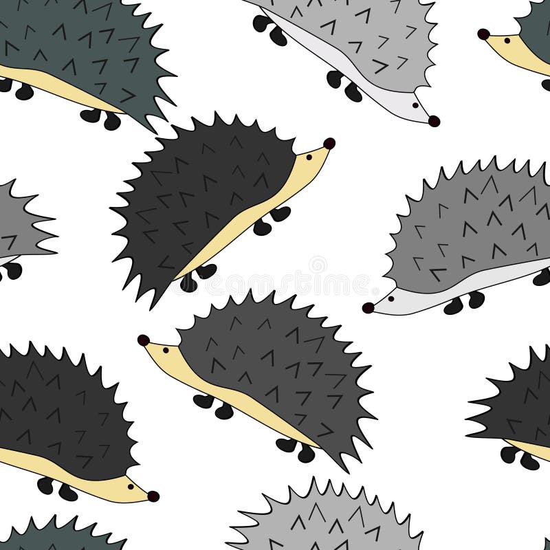 Cartoon Hedgehog Repetitions Stock Vector - Illustration of repetition ...