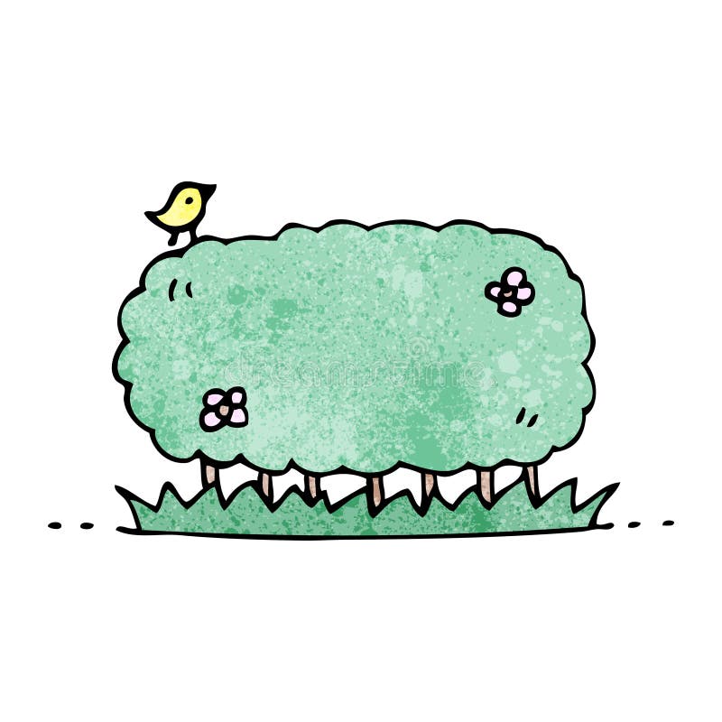 Cartoon hedgerow stock vector. Illustration of cute, texture - 38058129