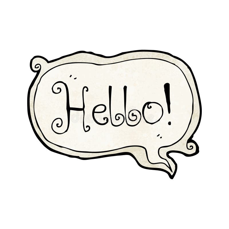 Cartoon hello symbol stock vector. Illustration of grunge - 38045061