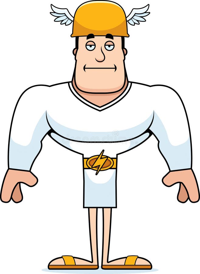 Cartoon Bored Hermes stock vector. Illustration of greek - 116274631