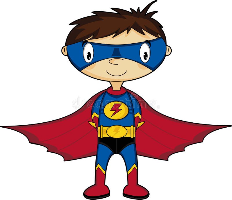 Cartoon Heroic Superhero stock vector. Illustration of vector - 95029184