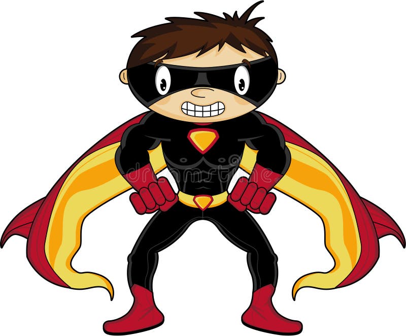 Cartoon Heroic Superhero stock vector. Illustration of heroes - 95032067