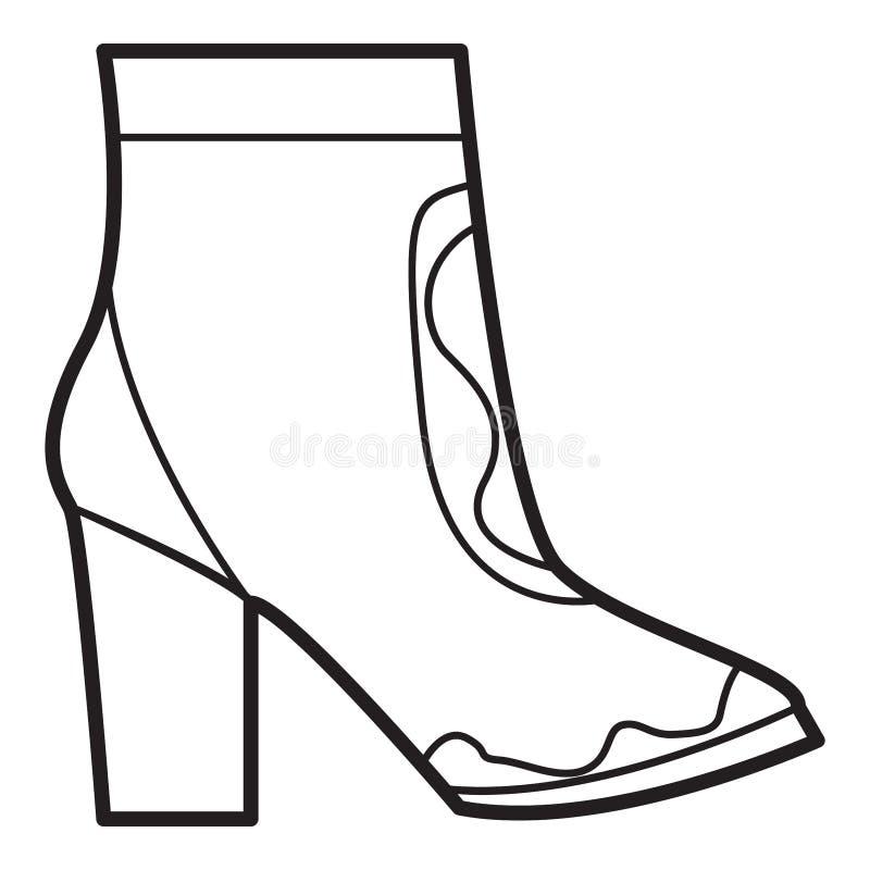 Cartoon high heel boot stock vector. Illustration of festival - 258261233