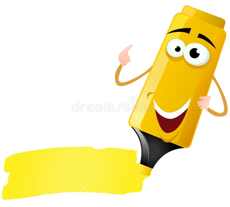 Cartoon Highlighter Character Stock Vector - Illustration of ...