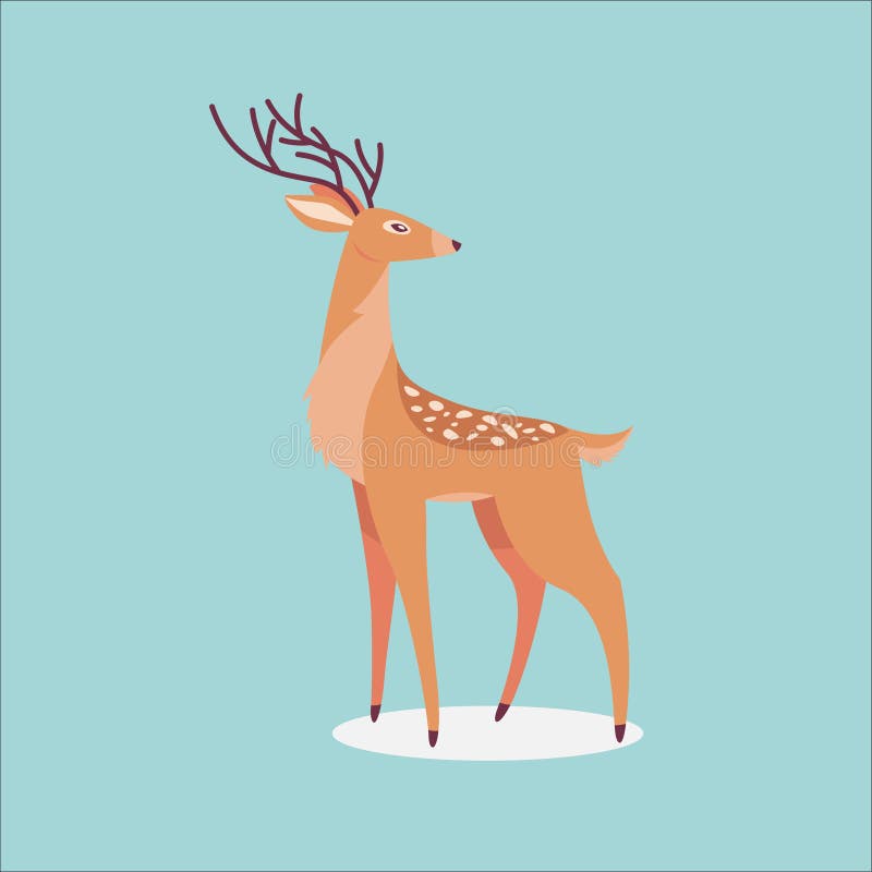 Cartoon-Hirsch-Vektor vektor abbildung. Illustration von dezember ...