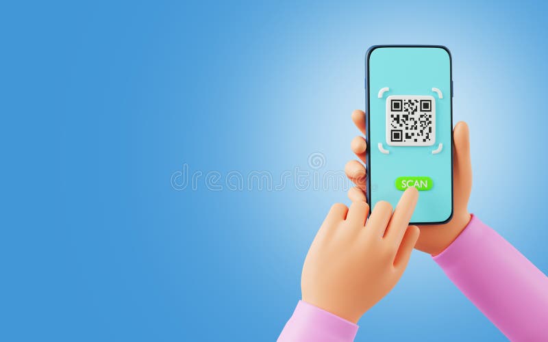 Phone Scanning Qr Code Cartoon Stock Illustrations – 312 Phone Scanning ...