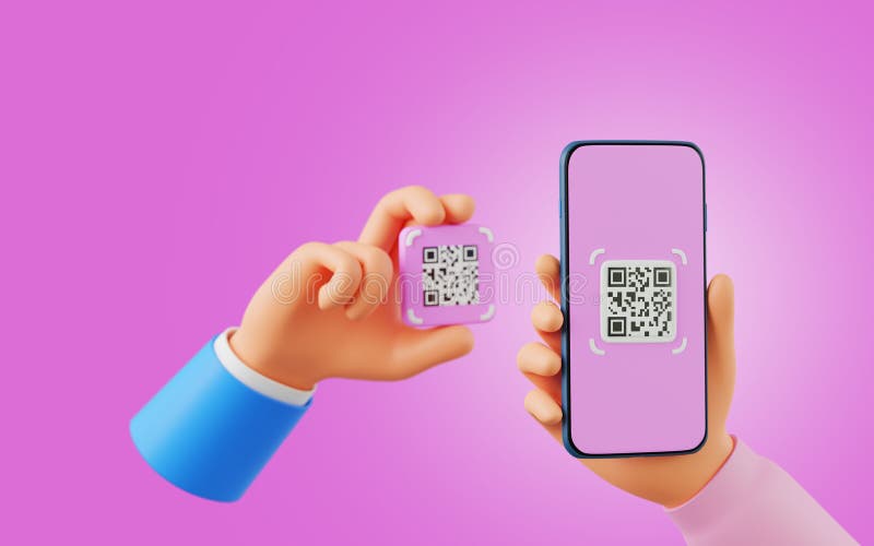Phone Scanning Qr Code Cartoon Stock Illustrations – 283 Phone Scanning ...