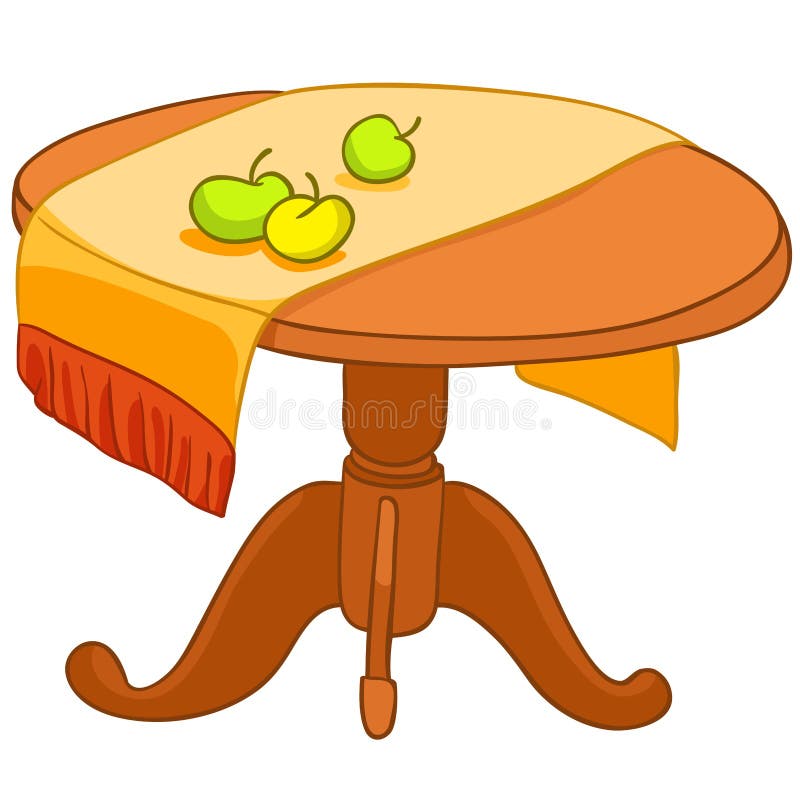 Cartoon Home Furniture Table Stock Vector - Image: 23829870