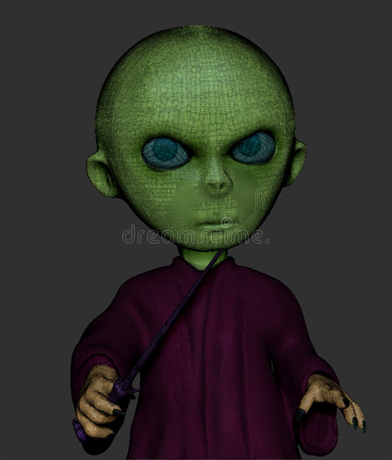Cartoon Horror Character on the Background 3d-rendering Stock ...