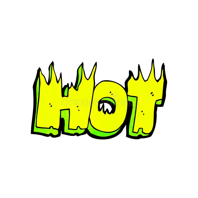 Cartoon hot symbol stock vector. Illustration of quirky - 38091061