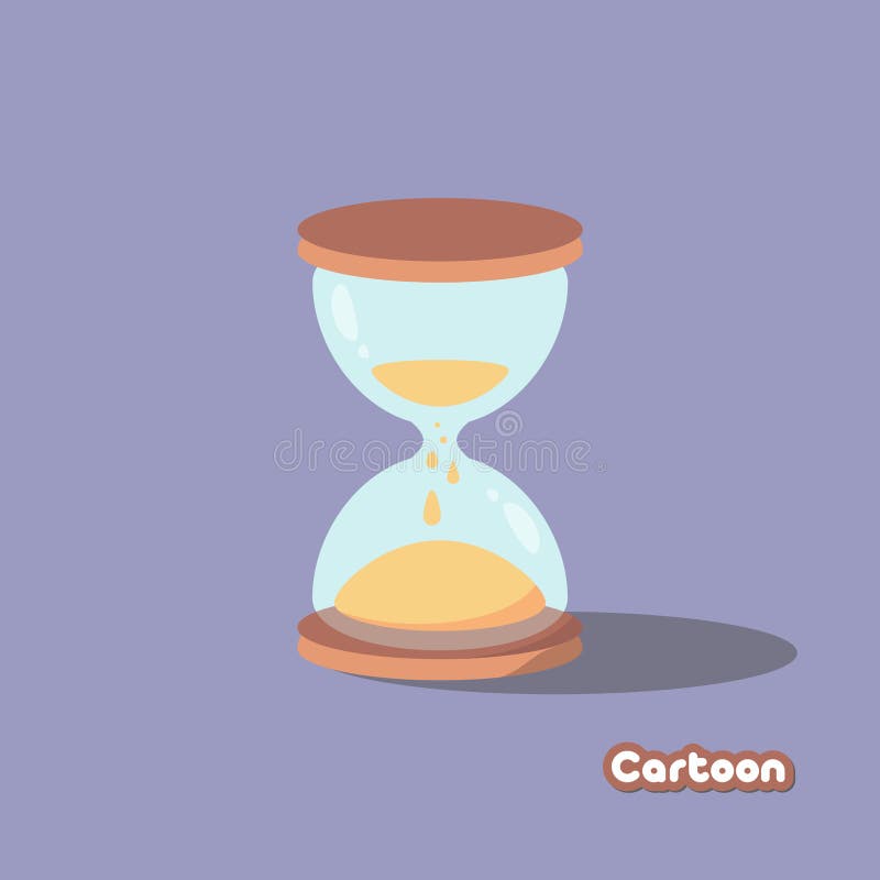 Cartoon Hourglass Timer stock illustration. Illustration of antique ...