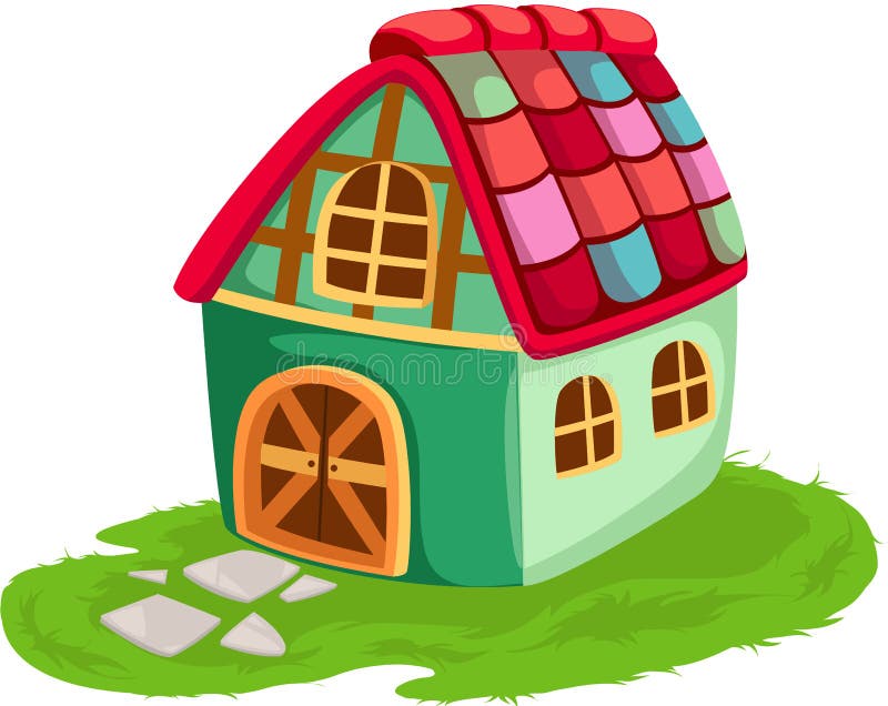 Cartoon house stock vector. Illustration of draw, home - 16120661