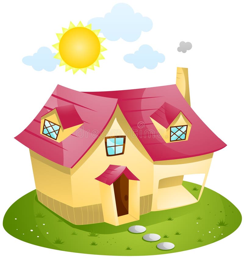 Three Little Pigs Fairy Tale Brick House Stock Vector - Illustration of ...