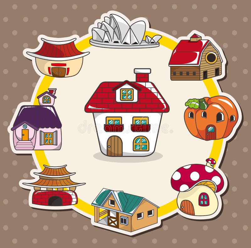 Cartoon house card stock vector. Illustration of house - 21514215