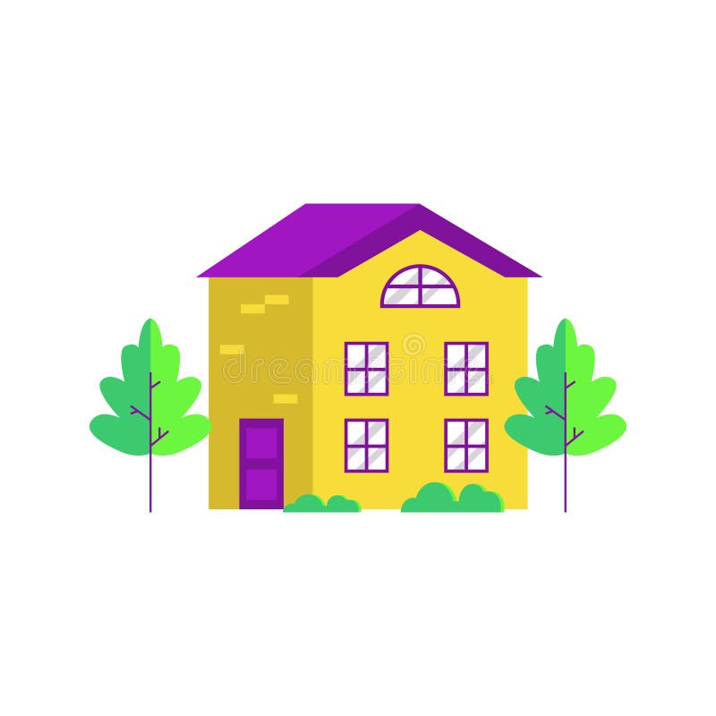 Cartoon House Concept Property Design Graphic Stock Vector ...