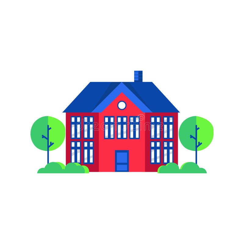 Cartoon House Concept Property Design Vector Stock Vector ...