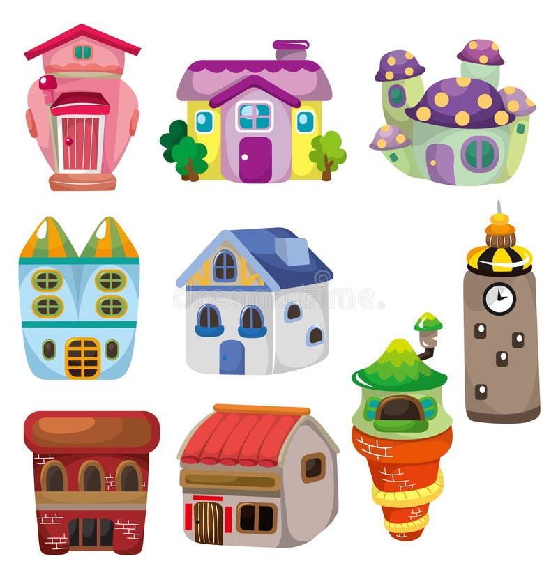 Cartoon house icon stock vector. Illustration of icon - 18829255