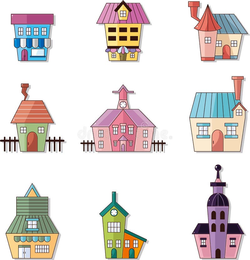 Cartoon house icon stock vector. Illustration of icon - 23556546