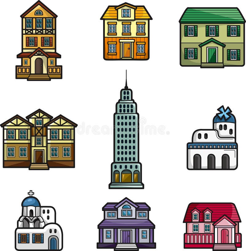 Cartoon house icon stock vector. Illustration of icon - 23556546