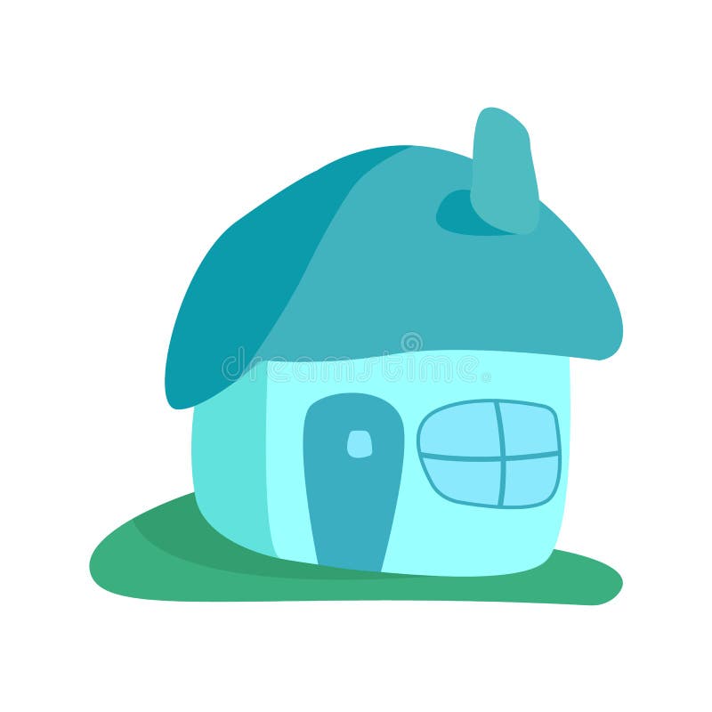 Cartoon House Icon and Illustration for Coloring Book Stock Vector ...