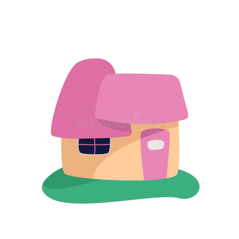 Cartoon House Icon and Illustration for Coloring Book Stock Vector ...