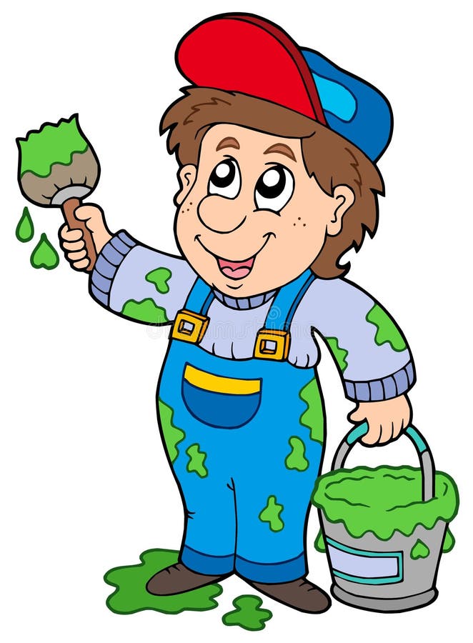 Painter Cartoon Clipart