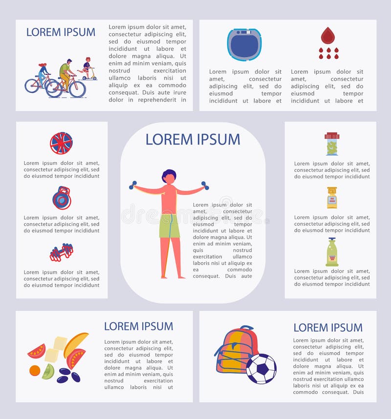 Cartoon How To Maintain Your Body And Health Daily Stock Vector